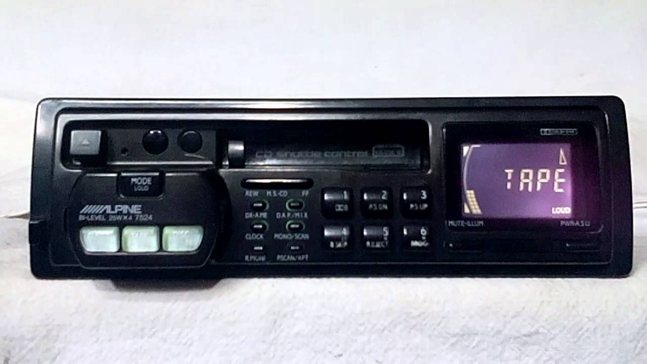 Vintage Alpine 7524 AM FM cassette car stereo - YouTube