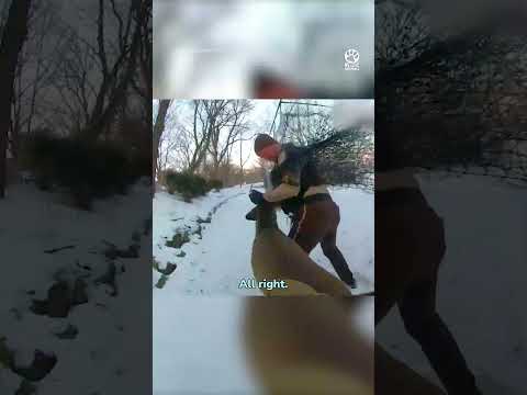 Officer Tries to Save Deer but It Quickly Turns Into a Wrestling Match 😳
