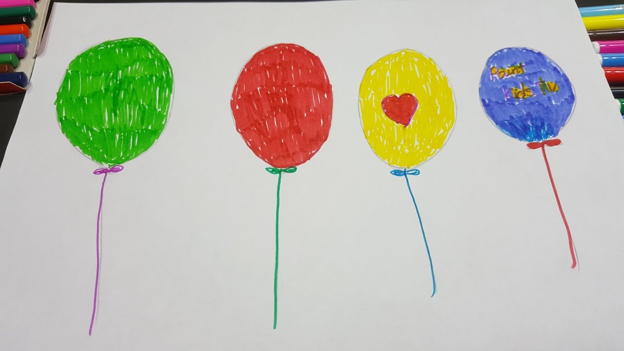 Learning Colors with Balloons and Teach Babies How to Color - YouTube