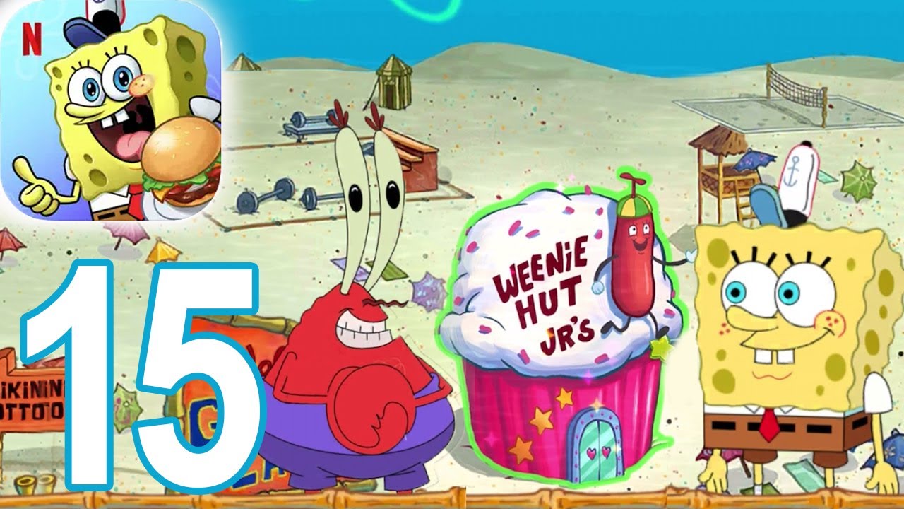 SpongeBob Get Cooking - Weenie Hut JR'S Level 1 - 10 Gameplay ...