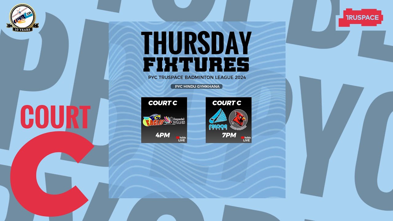 PYC Truspace Badminton League 2024 | Court C | Day 1 - YouTube