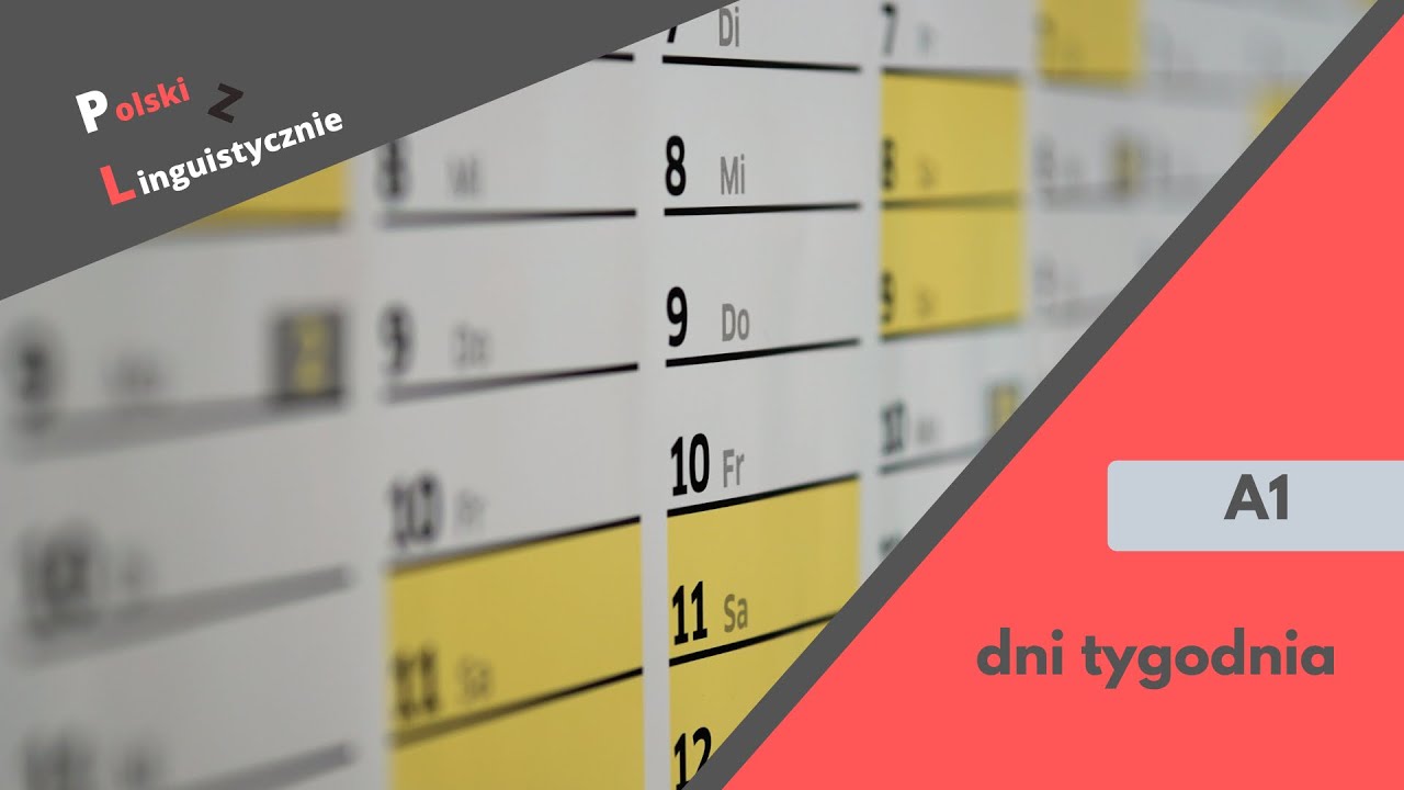 Polski z Linguistycznie - Dni tygodnia - Learn Polish days of the week ...