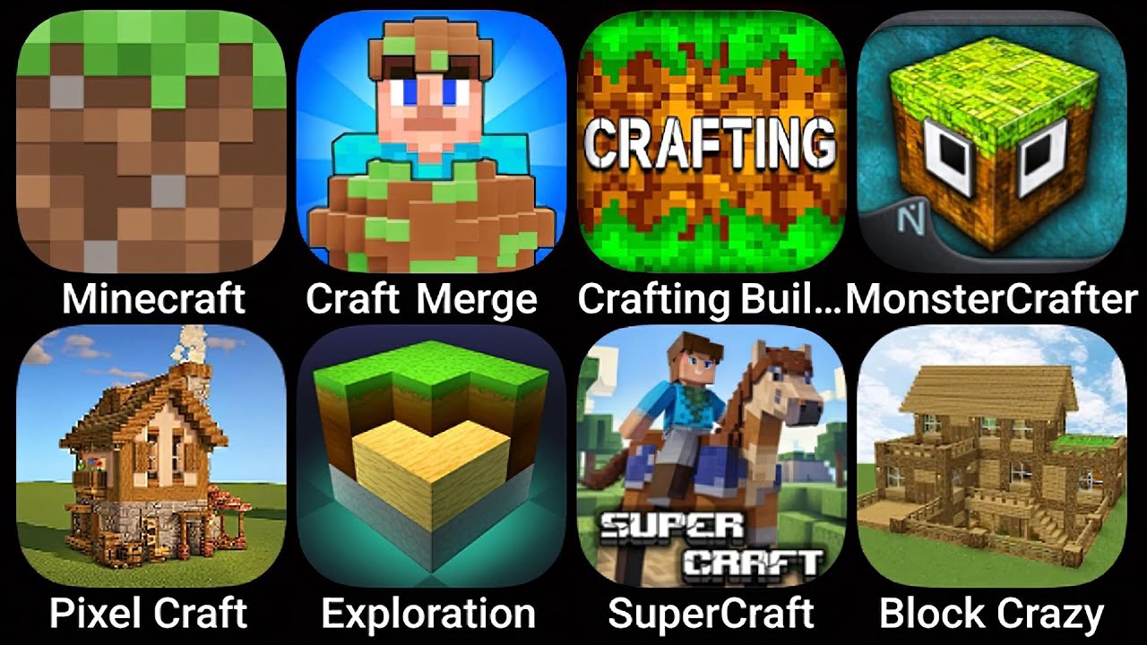 Minecraft,Craft and Merge,Crafting and Building,MonsterCrafter,Pixel ...