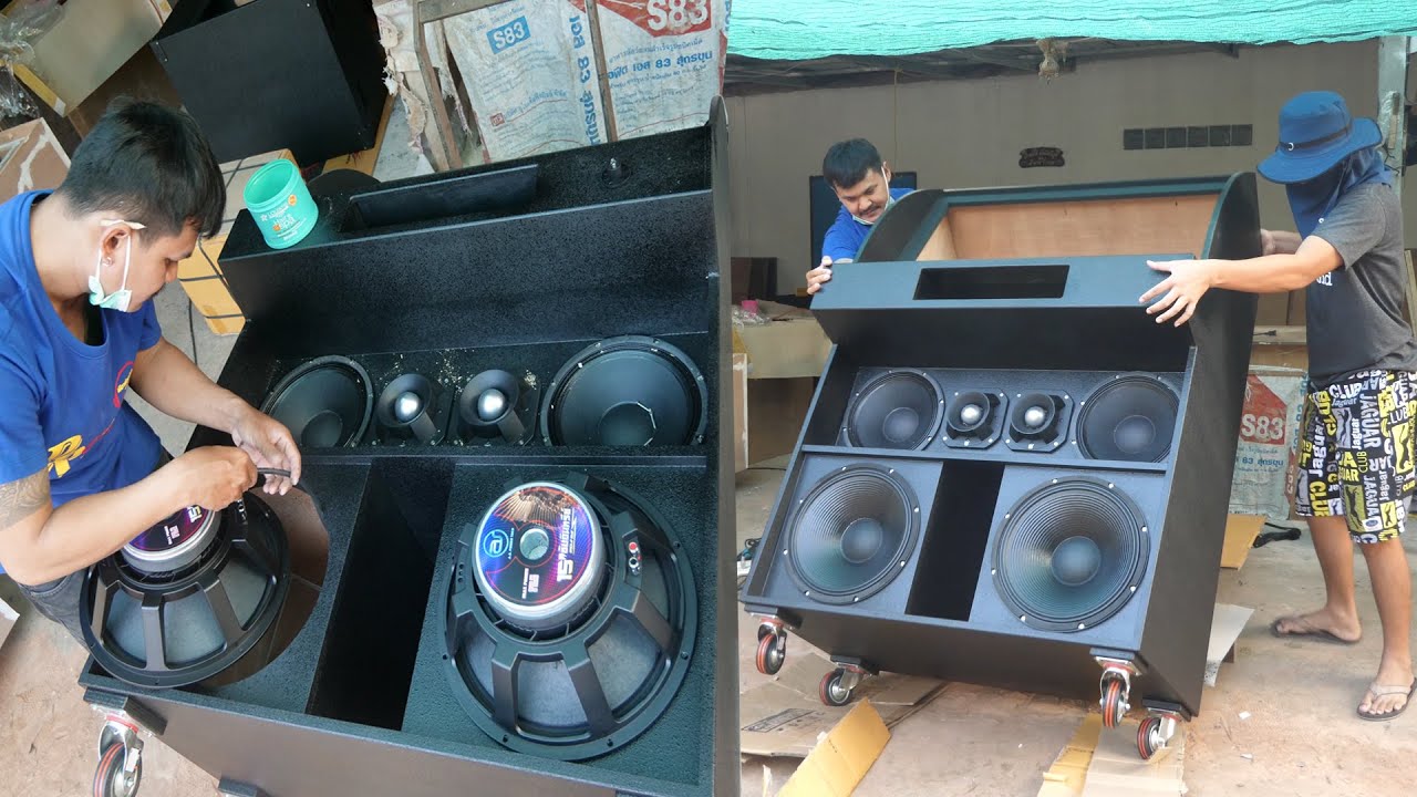 2 x 15 inch Subwoofer Box Test - YouTube