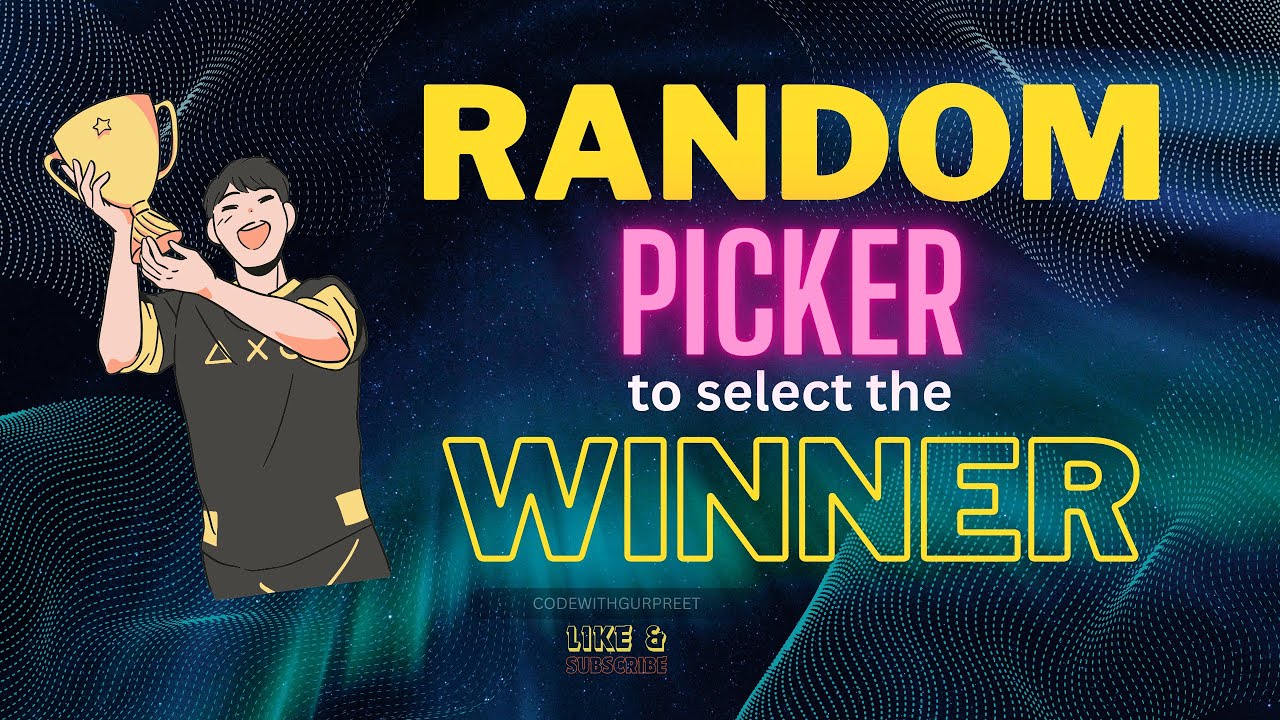 Randomly select the winners | Web Dev Project | giveaway winner webpage ...