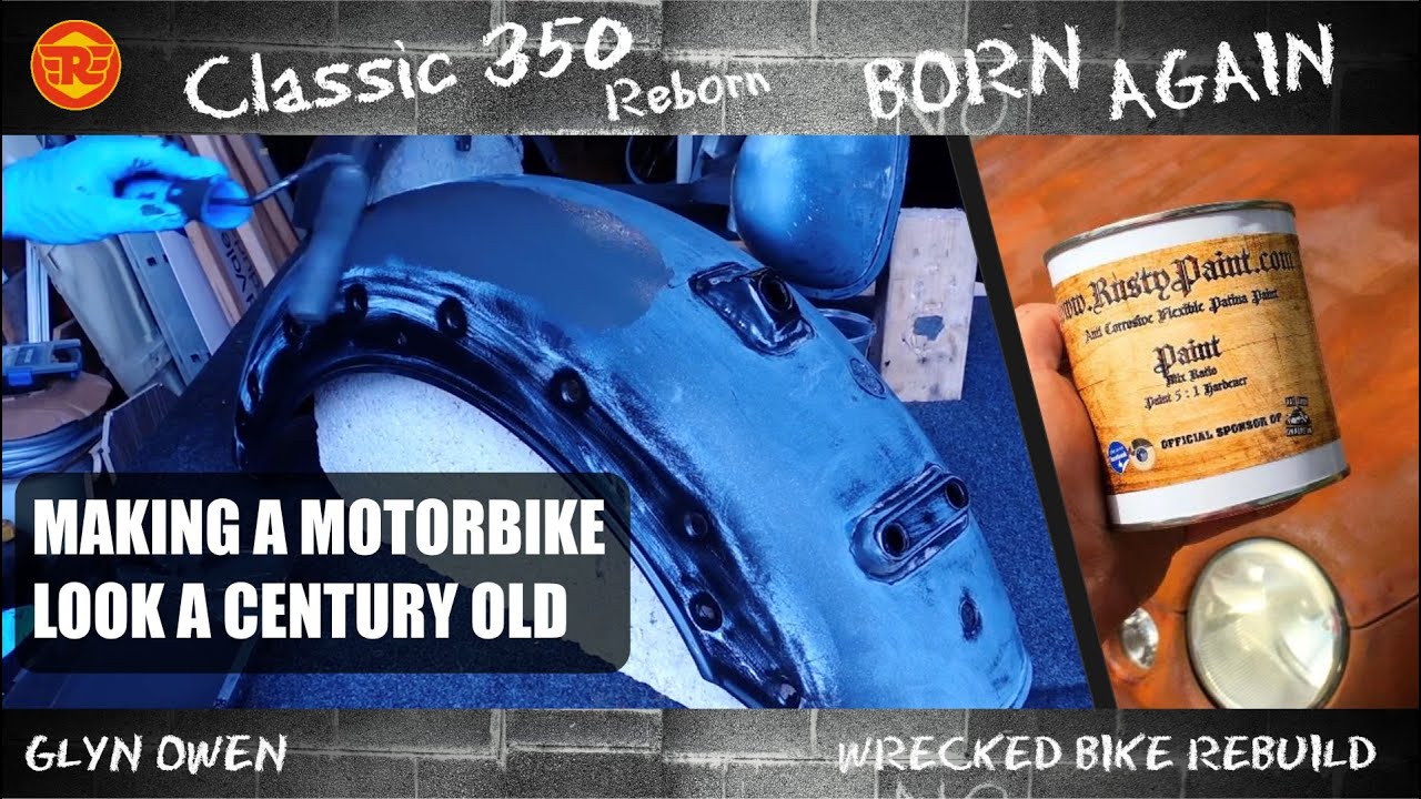 Part 21 - Vintage Distressed Rusty Paint finish on the Royal Enfield ...