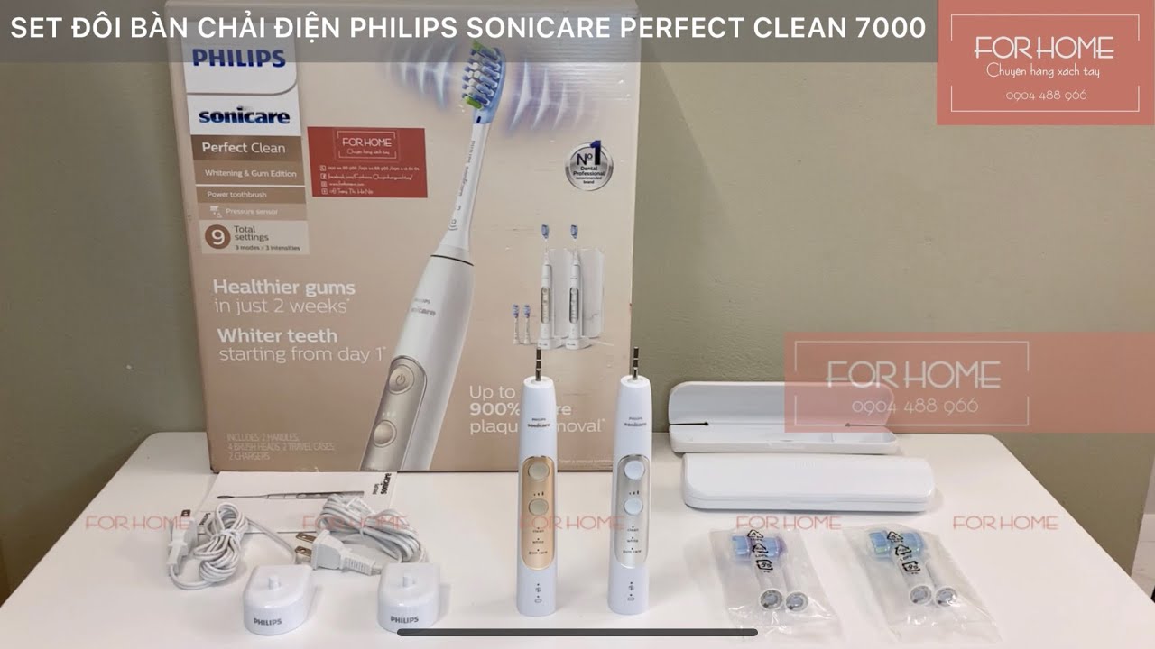 [ForHome] Bàn chải điện Philips Sonicare Perfect Clean 7000 - YouTube