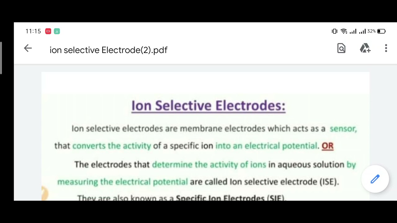 what is Ion Selective Electrode? - YouTube