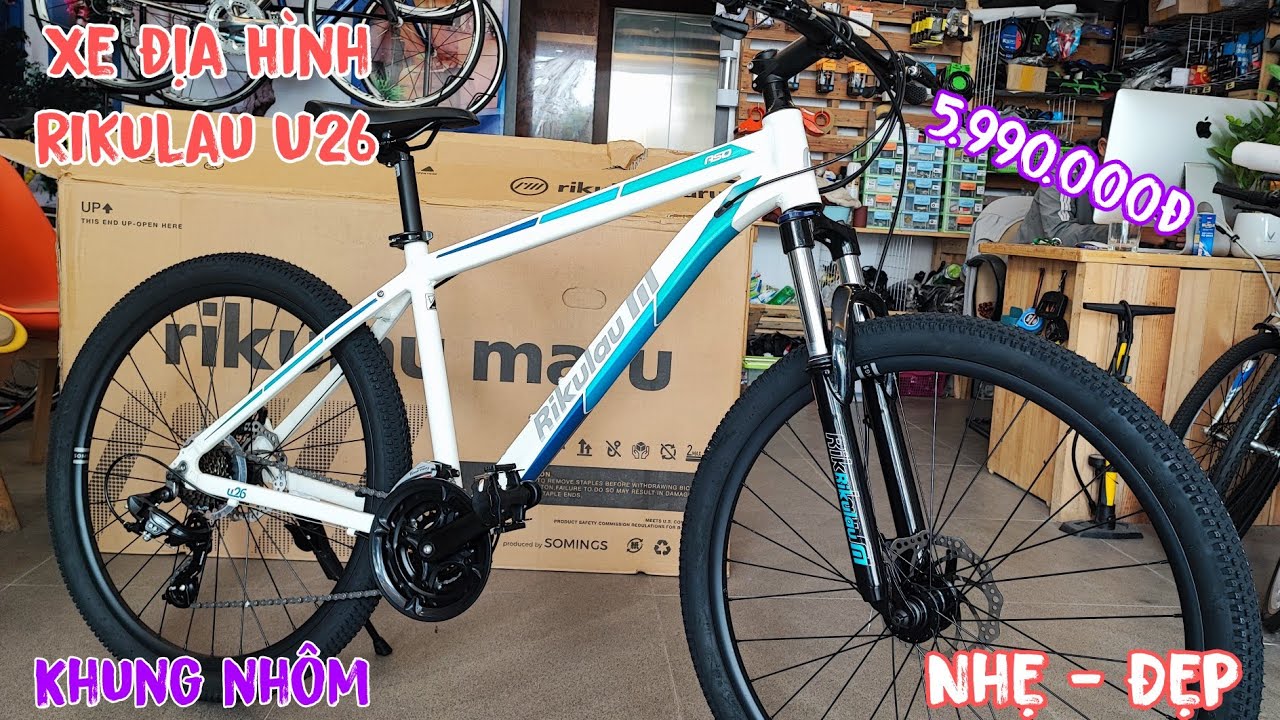 Xe địa hình bánh 26 - Rikulau U26 | Khung nhôm nhẹ, 21 tốc độ, thụt dầu ...