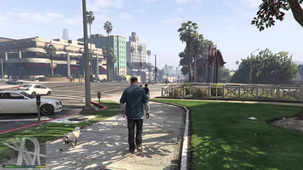 Grand Theft Auto V pug walking - YouTube