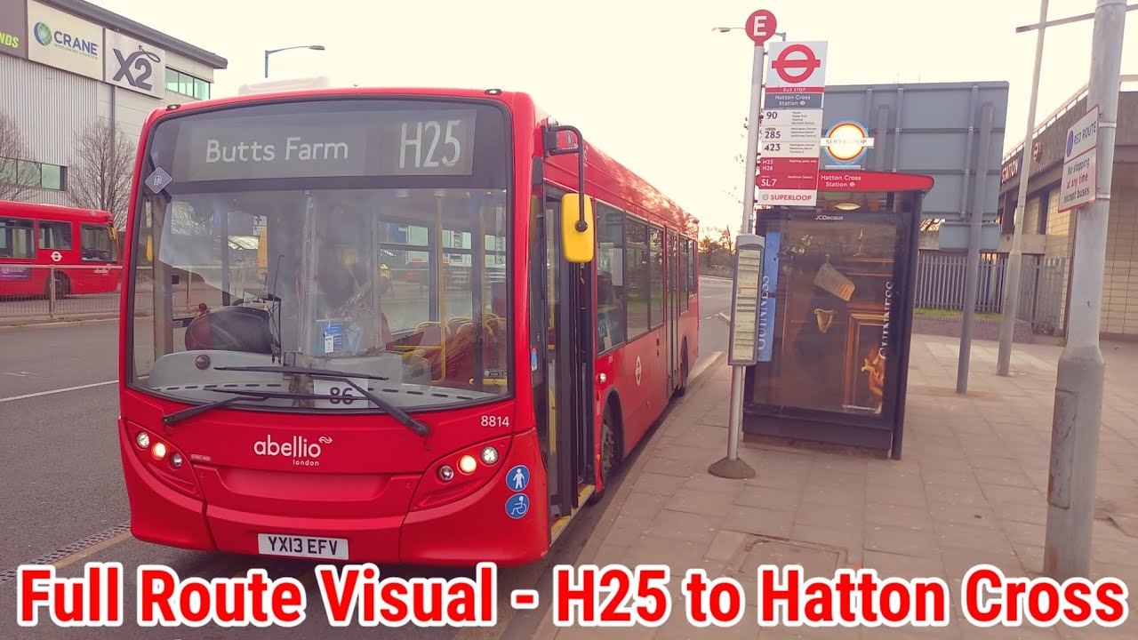Full Route Visual | London Bus Route H25 - Hanworth, Butts Farm to ...