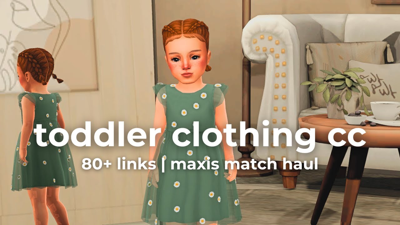 female toddler clothes cc haul (80+ links!) | sims 4 cc finds - YouTube