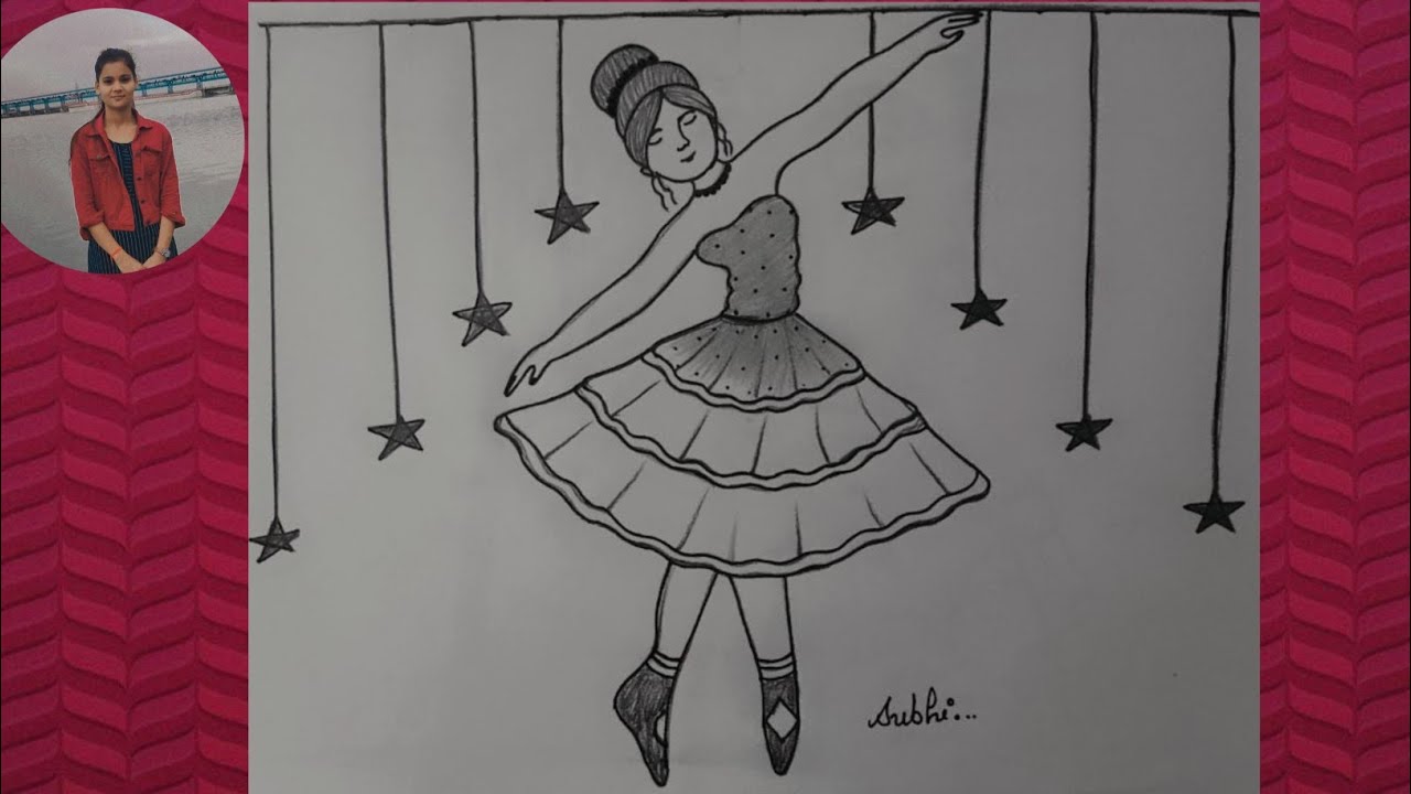 How to Draw a Dancing Girl, Girl Drawing Easy, Pencil sketch for ...