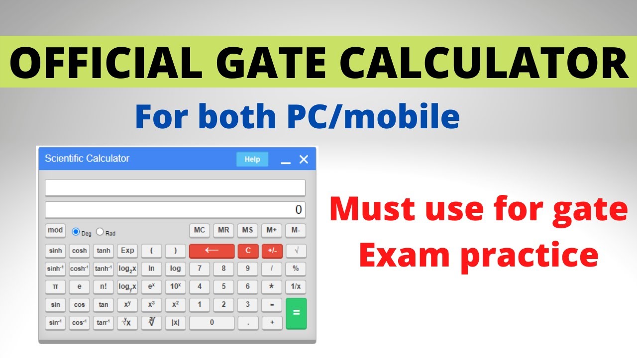 GATE calculator official || Gate 2022 || Practice for better ...
