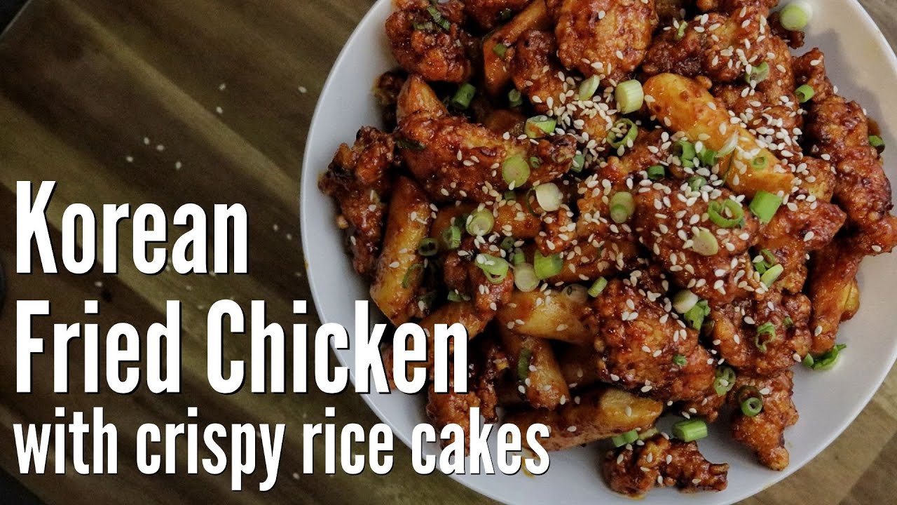 Korean Fried Chicken with Crispy Rice Cakes, Kaus Lim Nqaij Qaij Kib ...
