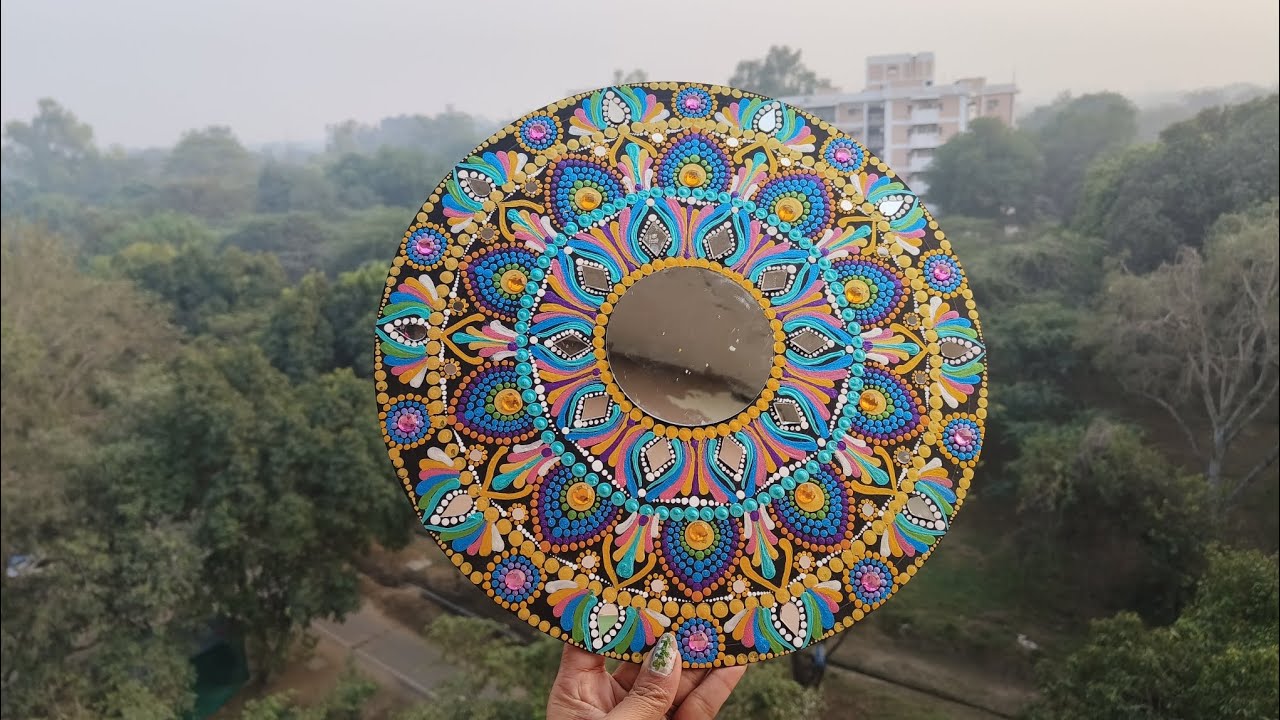 unique dot mandala/dot painting/Dot art/MDF dot painting @Ronakartcraft ...