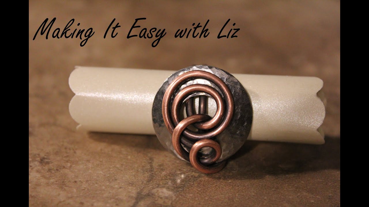 FUNKY CHUNKY Domed Washer Ring - Easy Wirework - YouTube