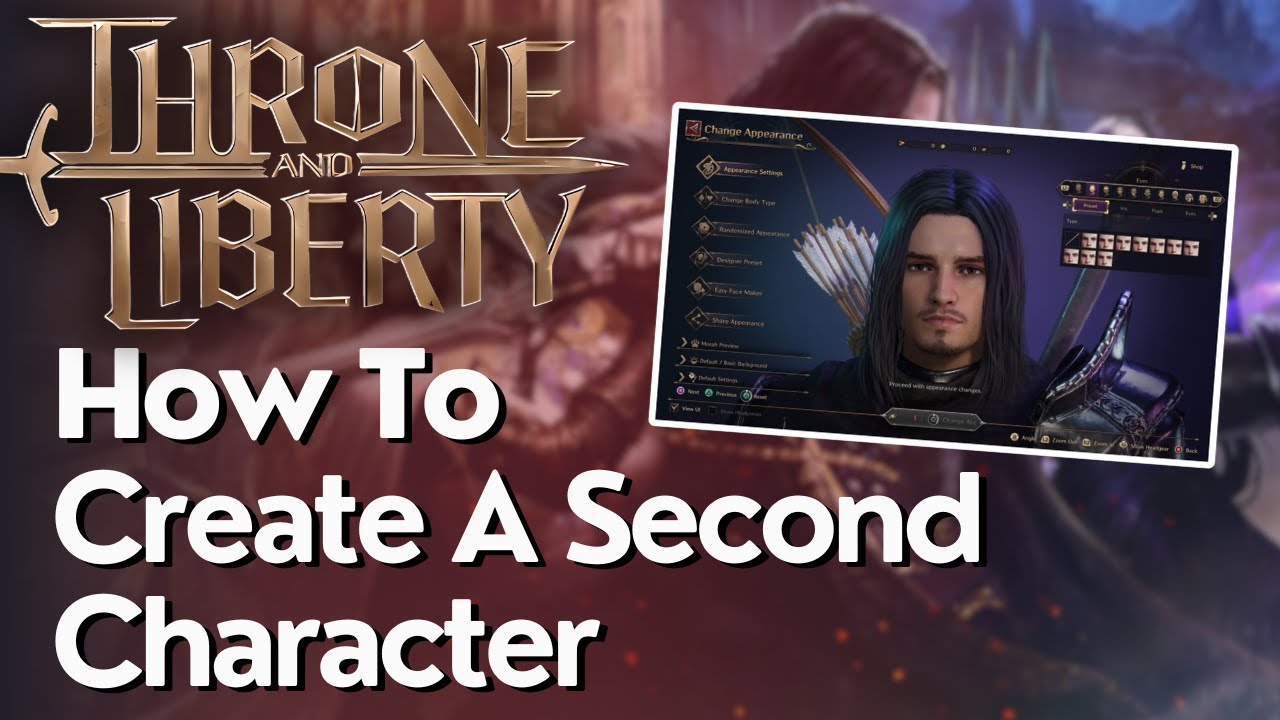 How To Create a 2nd Character In Throne And Liberty - YouTube