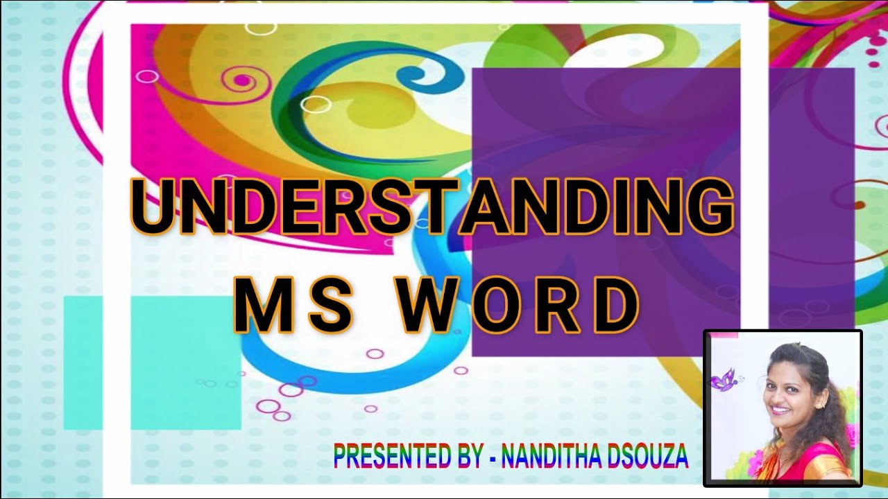 UNDERSTANDING MS WORD - PART 1 - YouTube