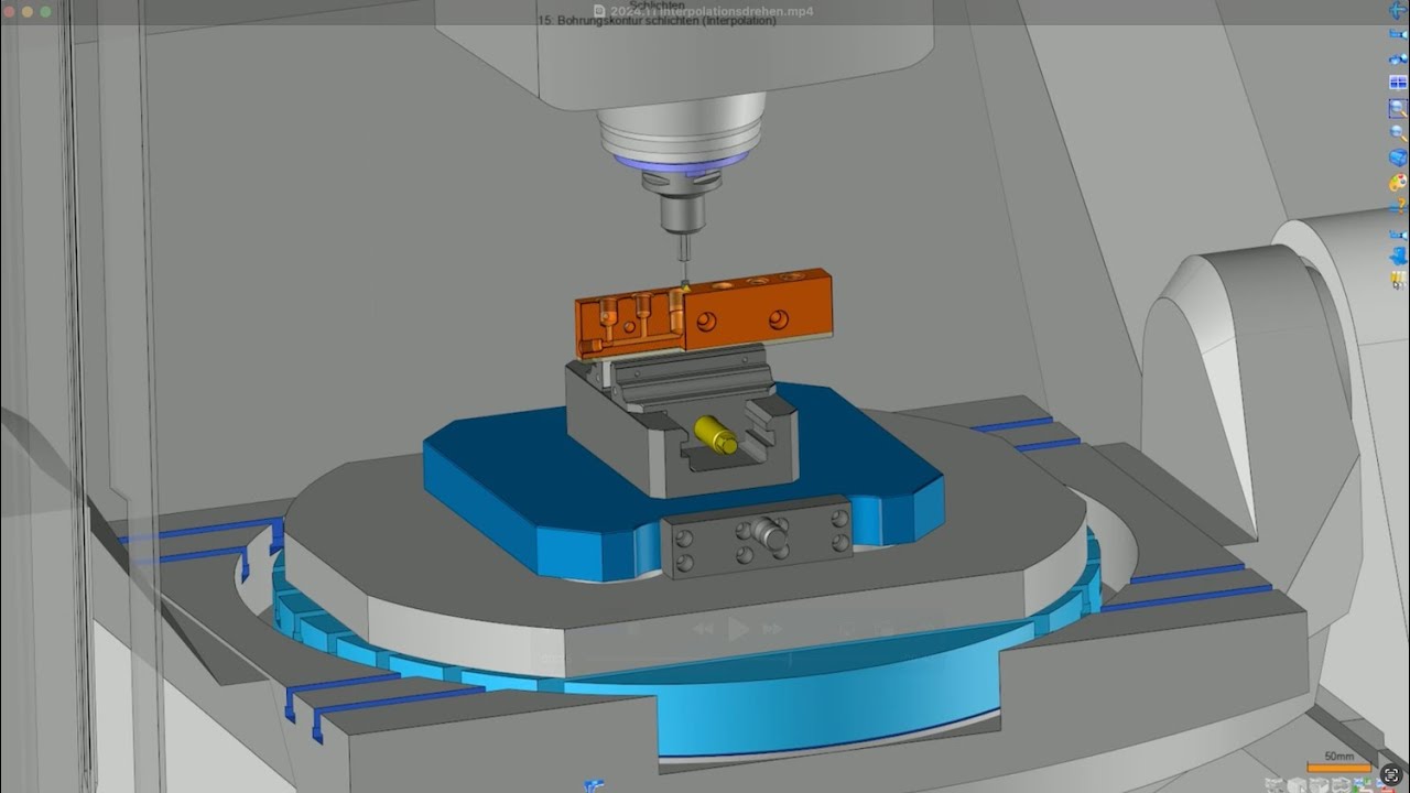 Drehen auf einer Fräsmaschine: Präzises Interpolationsdrehen mit TopSolid'Cam - YouTube