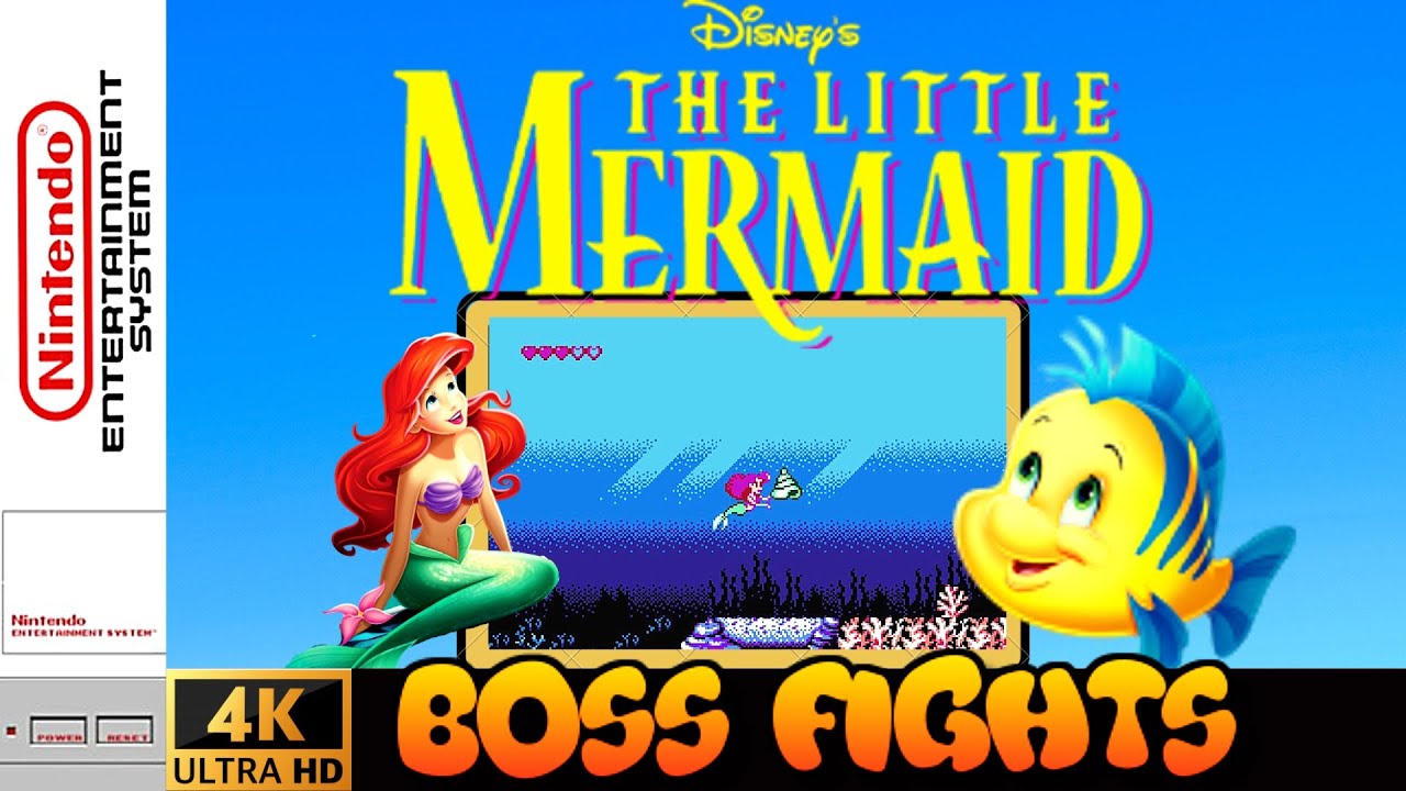 The Little Mermaid (NES) Boss Fights in 4K / 60fps # RETRO GAMING ...