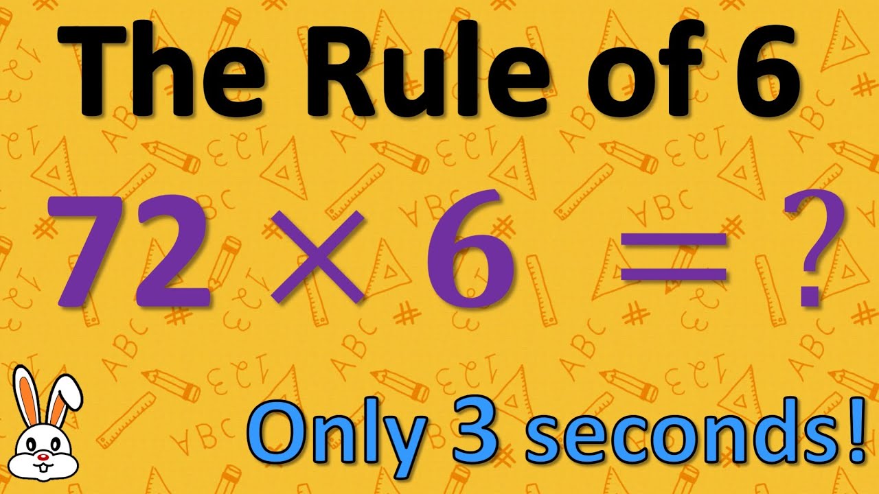 The rule of 6! Multiplication Tricks - YouTube