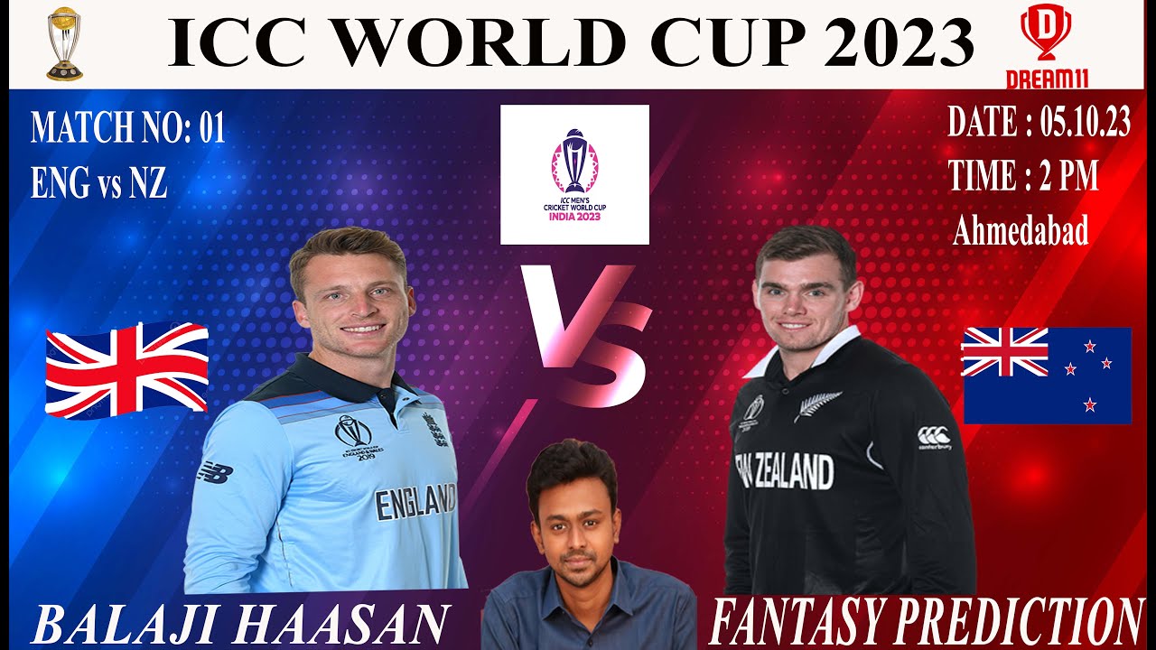 WC 2023 , MATCH NO - 1, ENGLAND vs NEWZEALAND , Balaji Haasan - YouTube