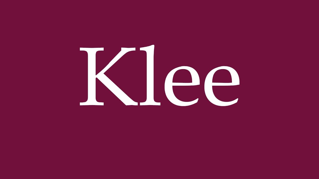 How to Pronounce ''Klee'' (Clover) Correctly in German - YouTube