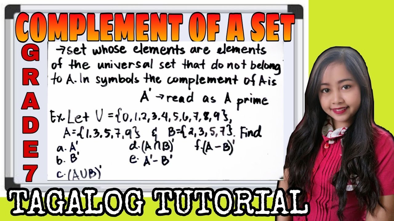 Grade 7 Complement of a Set | Tagalog Tutorial | MathTV PH - YouTube