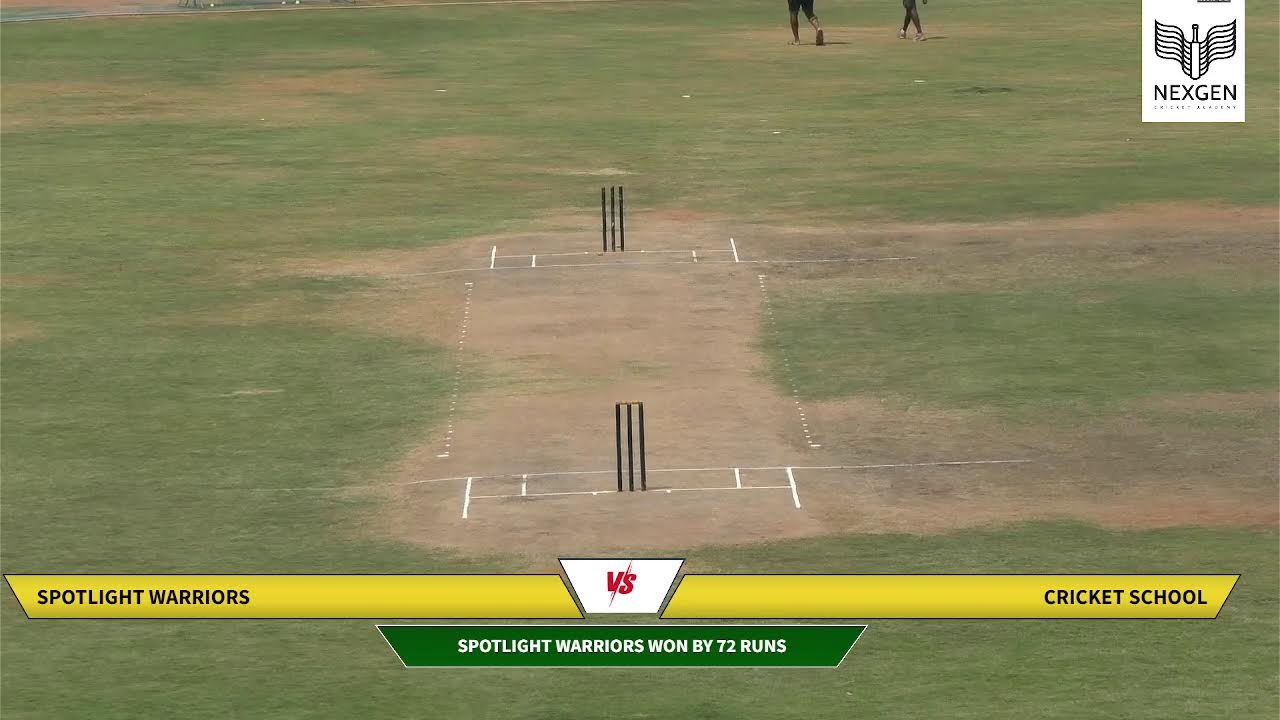 NEXGEN U-14 T20 CUP | CrIcket School VS Spotlight 1 - YouTube