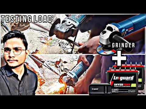 GRINDER MACHINE LOAD TEST ON 24V 2200KVA LIV GUARD SOLAR INVERTER #dc # ...