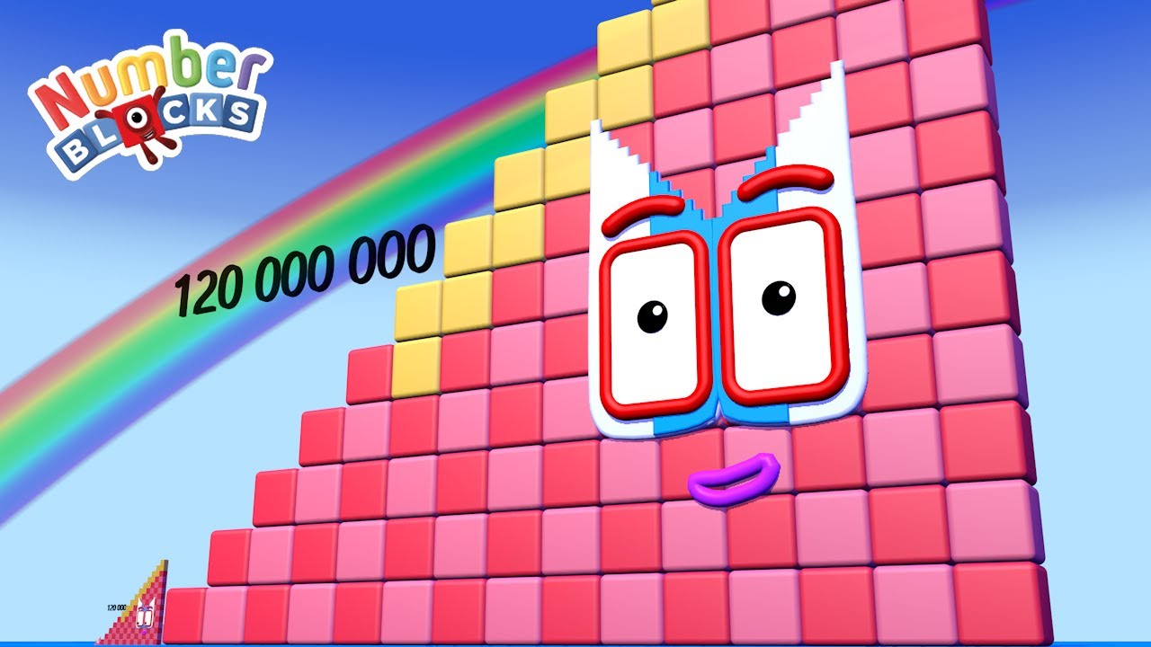 Numberblocks Step Squad 120 vs 120,000,000 - Count to 120,000,000 Song ...