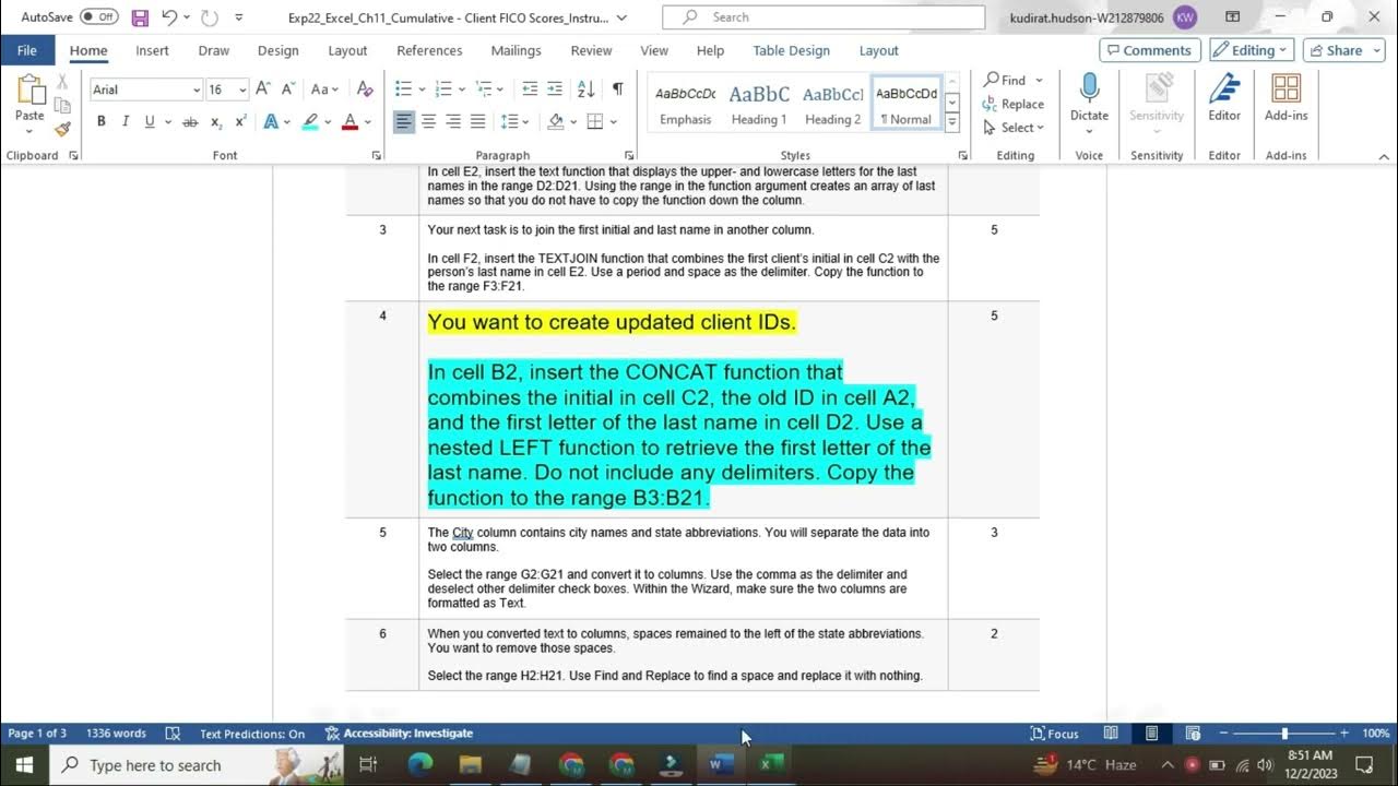 Exp22_Excel_Ch11_Cumulative - Client FICO Scores | Excel Ch11 Cumulative Client FICO - YouTube