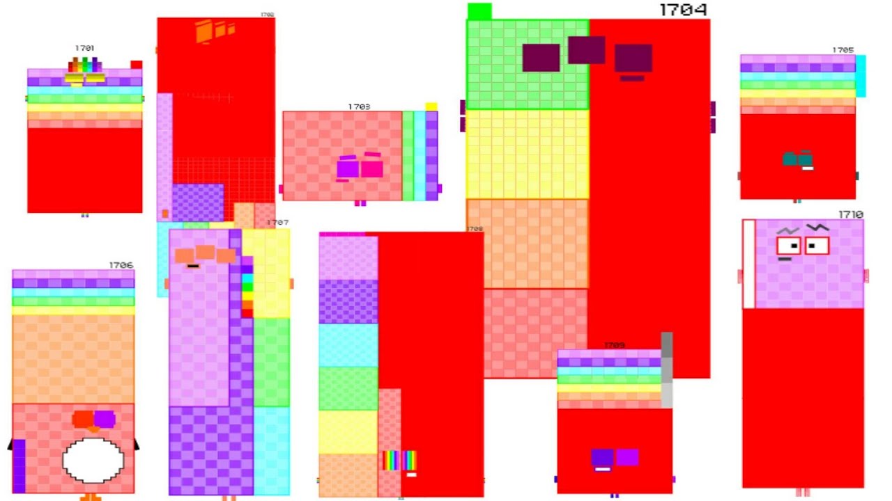Numberblocks Band Retro 1701-1710 - YouTube