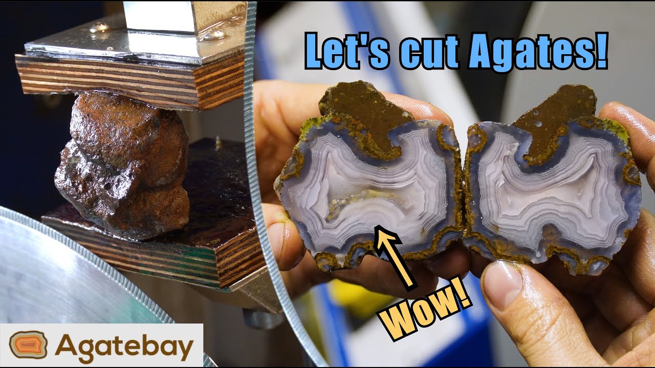 Mexican El Sueco agates cut open 😁! 😍 | 4K - YouTube