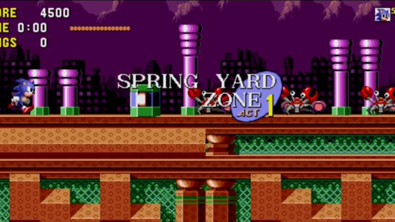 sonic the hedgehog :spring yard zone - YouTube