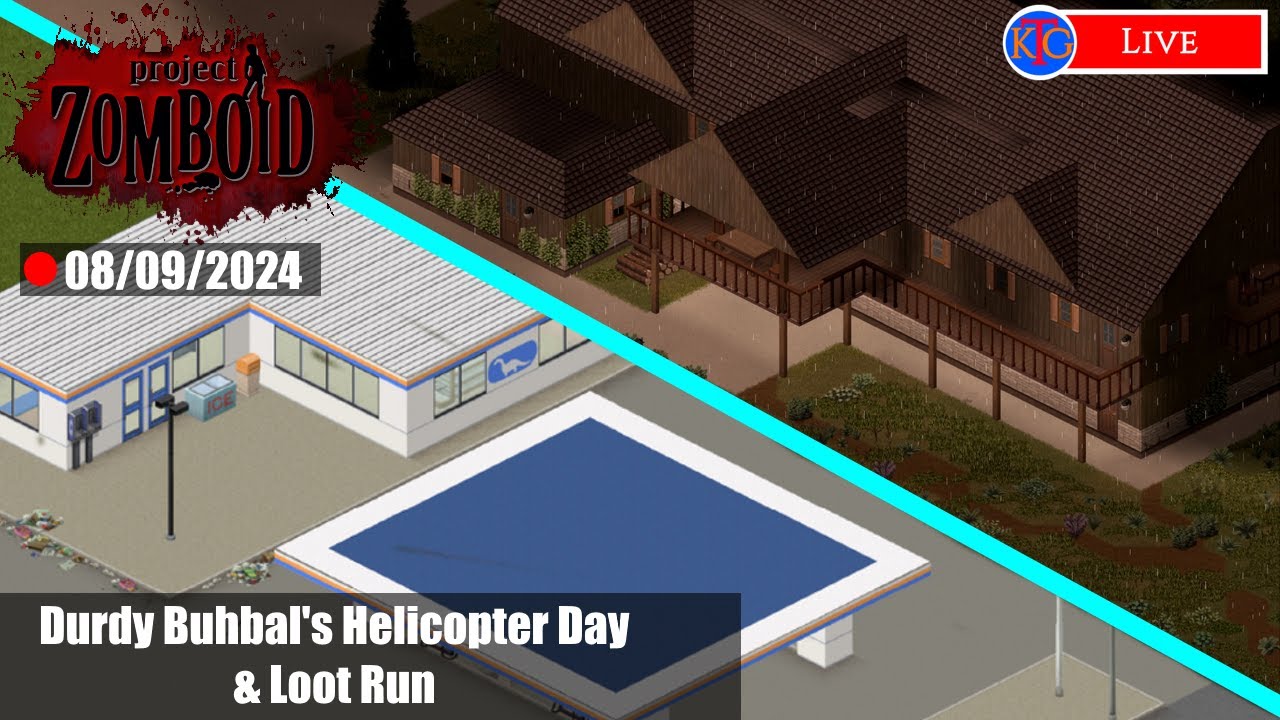 Durdy's Helicopter Event & Loot Run! - Project Zomboid [LIVE] - YouTube
