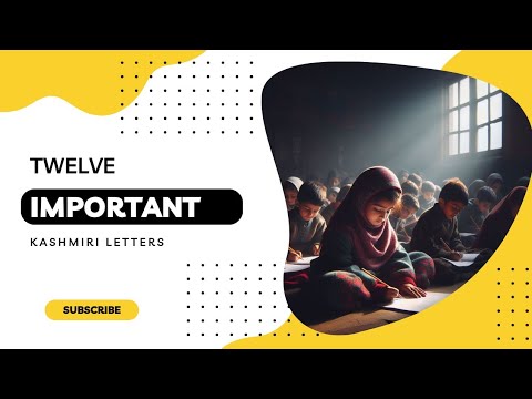 Kashmiri Letters || Formal & Informal || 12 Important Letters || JKbose ...