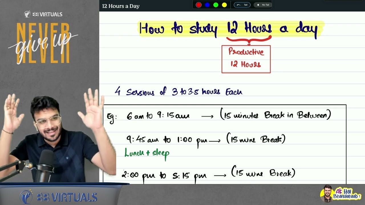 How to Study 12 Hours a Day Productivity Hack CA Aakash Kandoi - YouTube