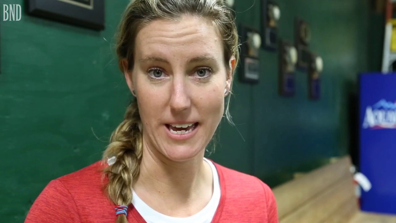 Softball ace training to be baseball pitcher - YouTube