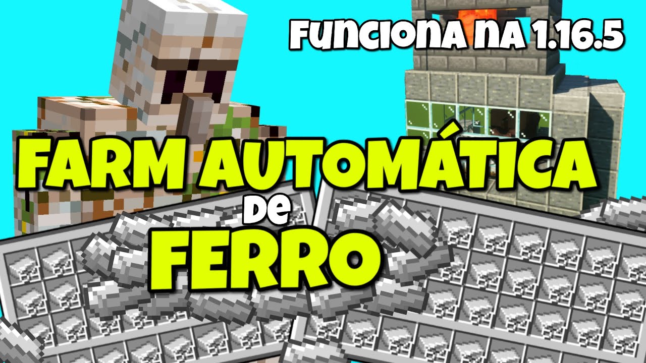 ️ FARM AUTOMÁTICA de FERRO - MINECRAFT 1.16 e 1.17 - FERRO INFINITO ...