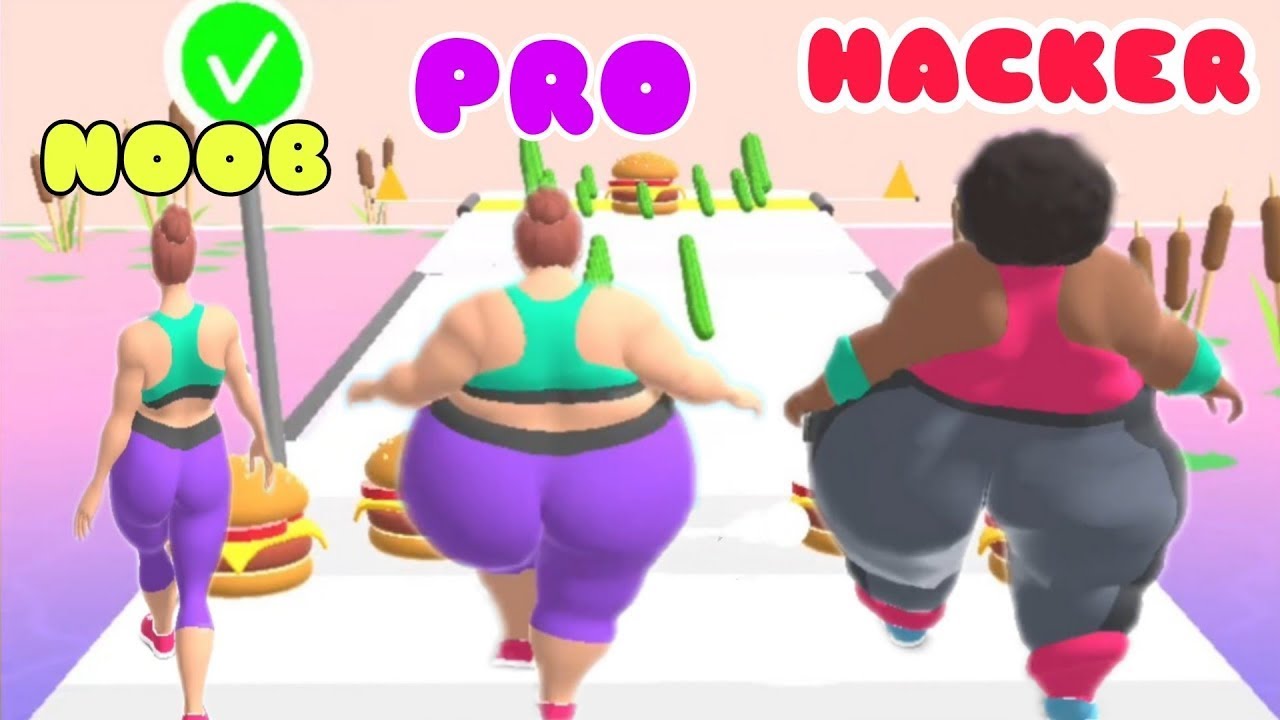 FAt 2 Fit GAME /NOOB/ vs /PRO/ vs /HACKER /NEW GAME(@Clickok Gameplay ...