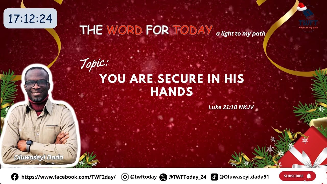 ''YOU ARE SECURE IN HIS HANDS'' - Oluwaseyi Dada - YouTube