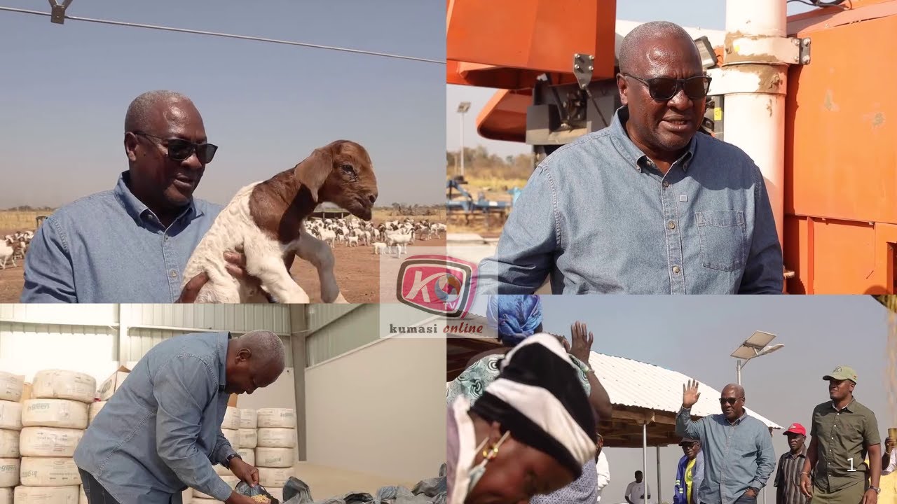 WATCH HOW JOHN MAHAMA SPENDS WEEKEND ON HIS YAPEI & BUSUNU FARMS - YouTube