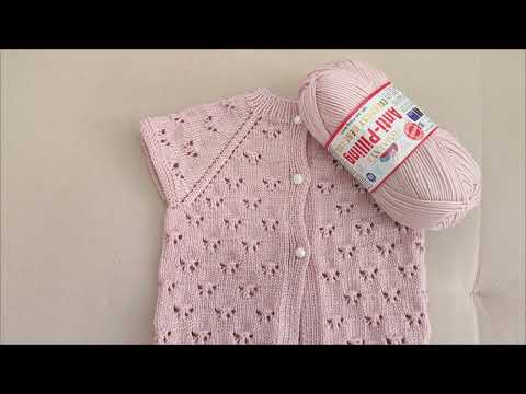 Kelebek modelli bebek yeleği( 6 ay. 1 yaş) 1yumak (100 gr. 250 mt. ip) 🦋🦋🦋🦋