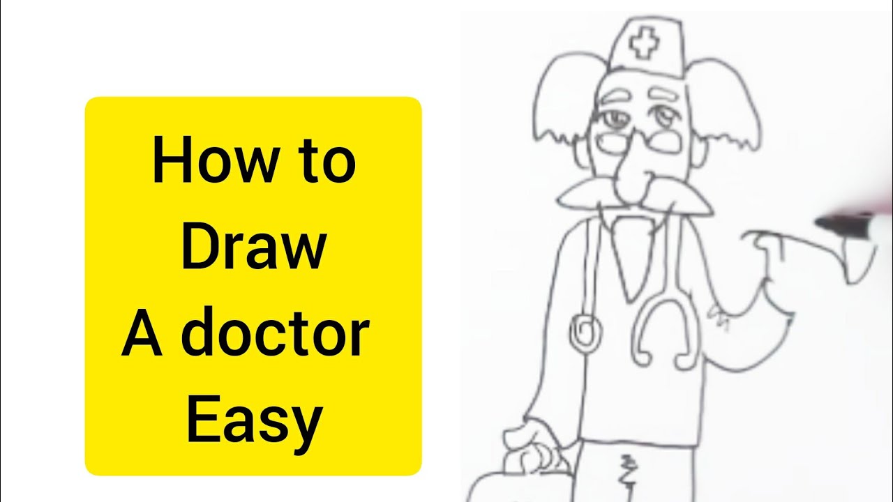 How to draw a doctor step by step easy - YouTube