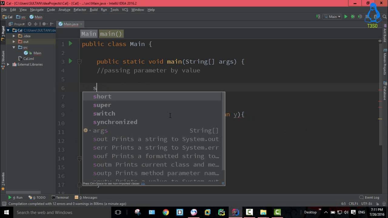 Java Object Oriented Programming 16 - Passing parameters by Values - YouTube