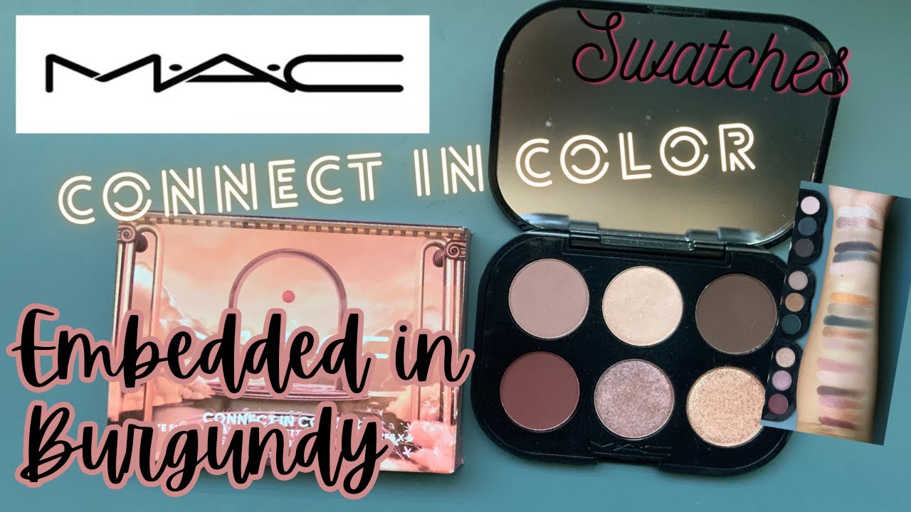 MAC Embedded in Burgundy Connect in Color Eye Shadow palette swatch ...