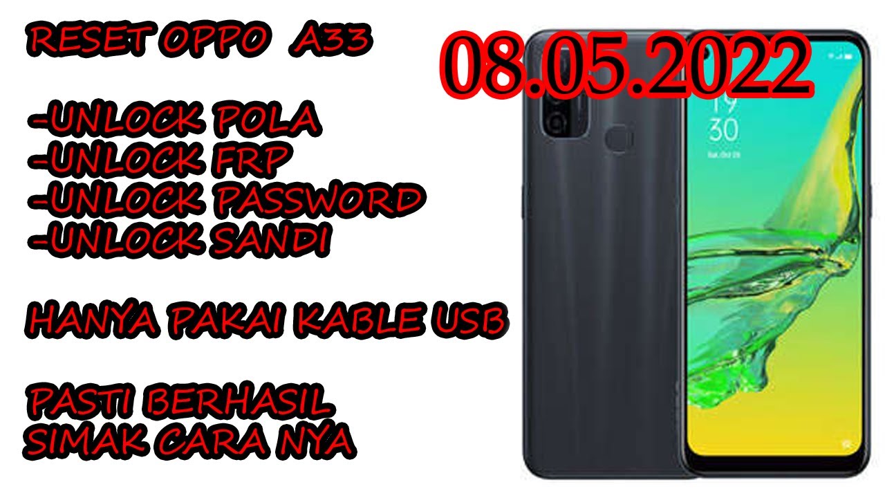 CARA MEMBUKA POLA,PIN,SANDI OPPO A33 CPH2137 - YouTube