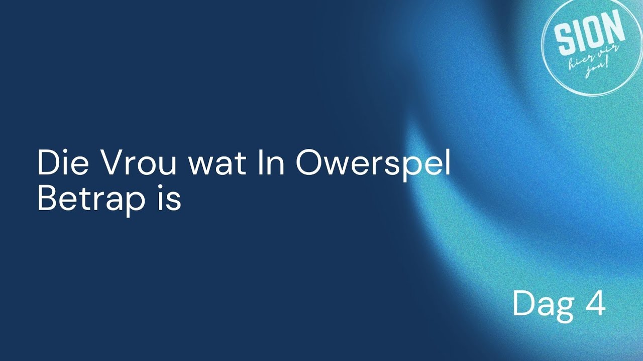 4. Die Vrou wat In Owerspel Betrap is. - YouTube